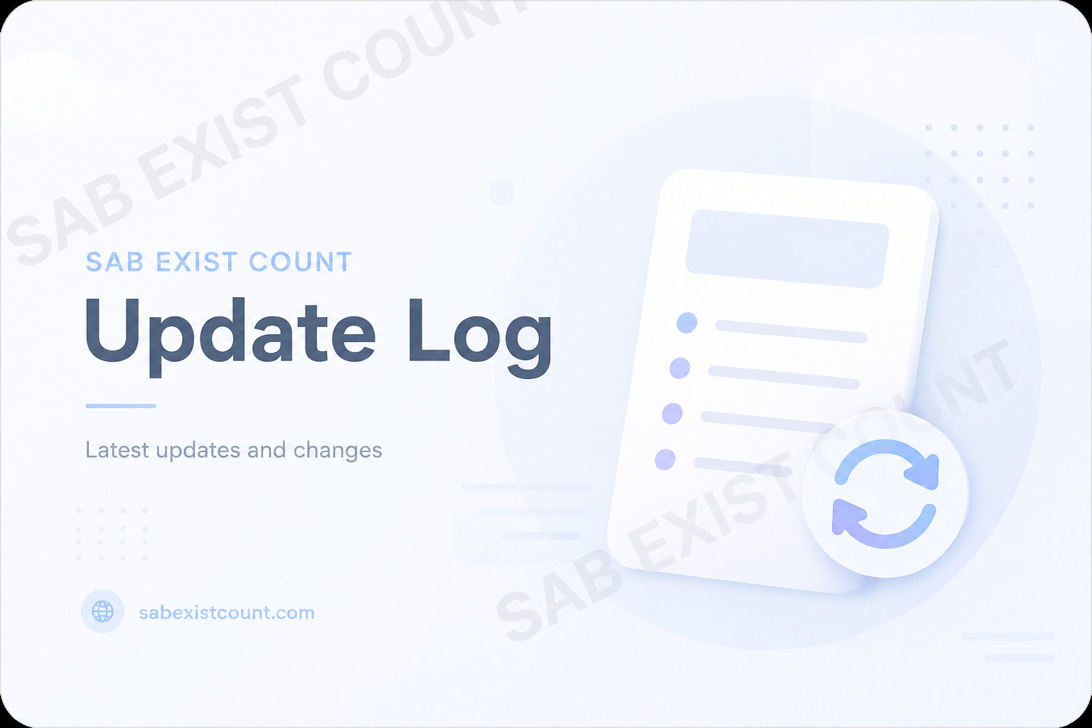 SAB Exist Count Update Log